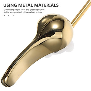 Uonlytech Front Accessories Flush Handle for Toilet Tank Toilet Parts Toilet Tank Flush Handle Metal Pure Copper Rod Handle bar Wrench Component Replacement Toilet Handle Universal