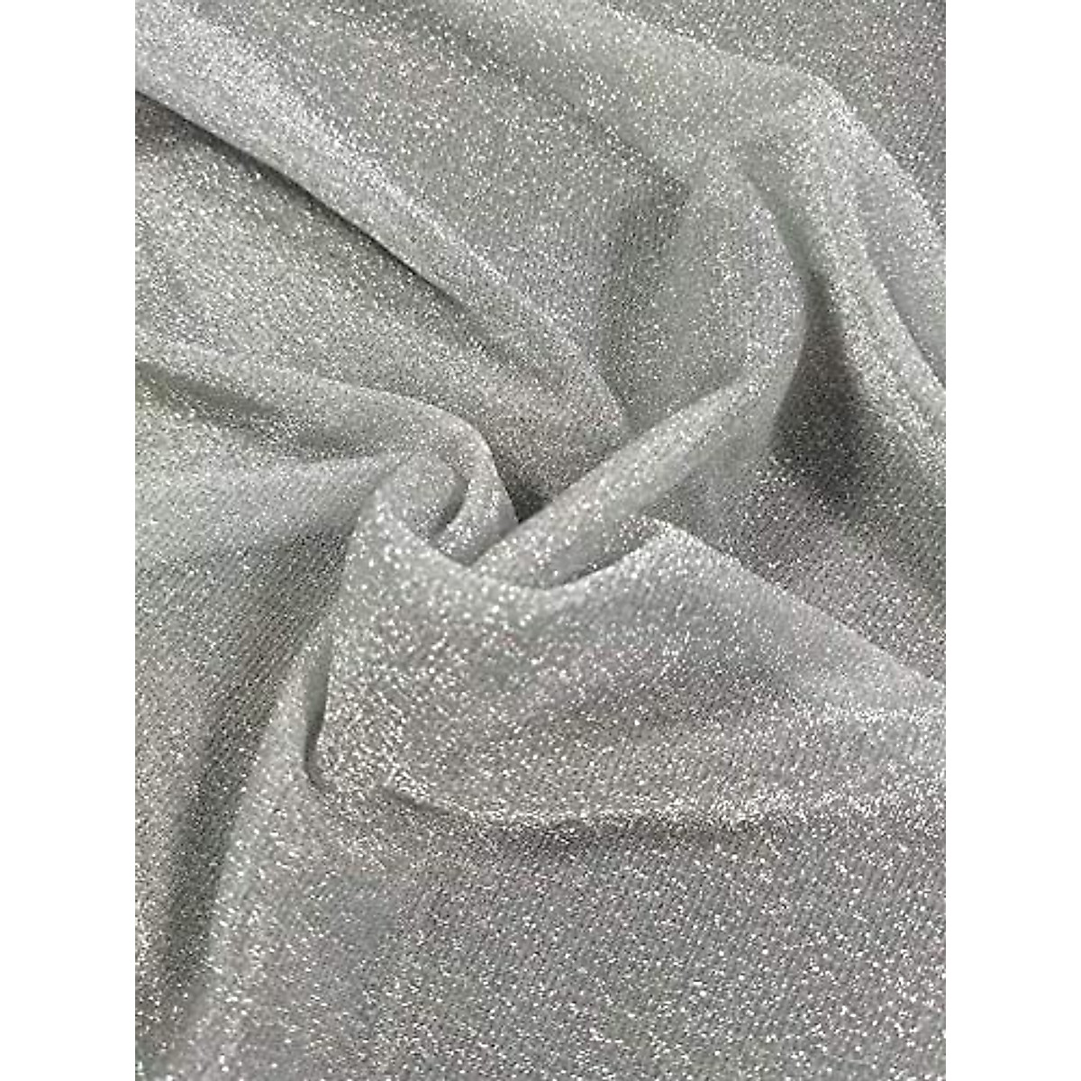 SFN SKY 10ft x10ft Silver Spandex Curtain Party Wedding Backdrop Photography Background Photo Booth Backdrop Studio Background (Silver)