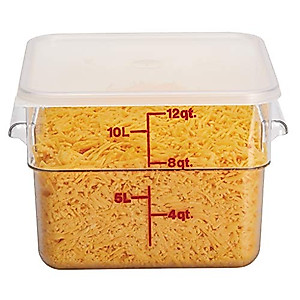 Cambro 12SFSCW135 Cambro Square Container 12 Quart Capacity, Clear