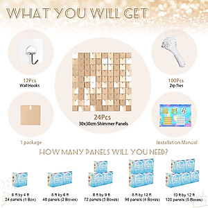 Champagne Shimmer Wall Backdrop Sequin Backdrop 6ftx4ft Glitter Party Backdrop for Bridal Shower Birthday Decorations Bachelorette Party Supplies