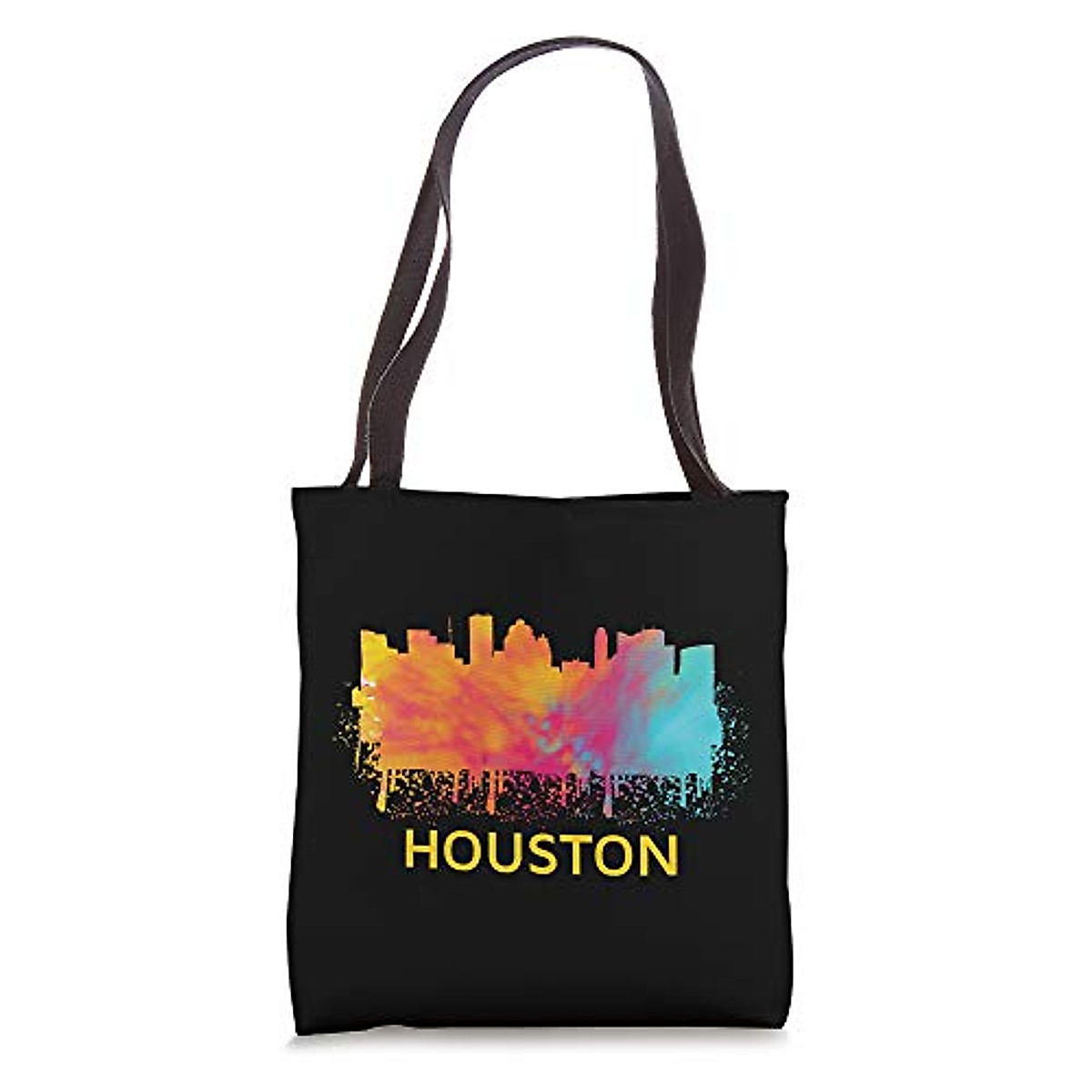 Houston Texas Watercolor Skyline Home State Souvenir Gift Tote Bag