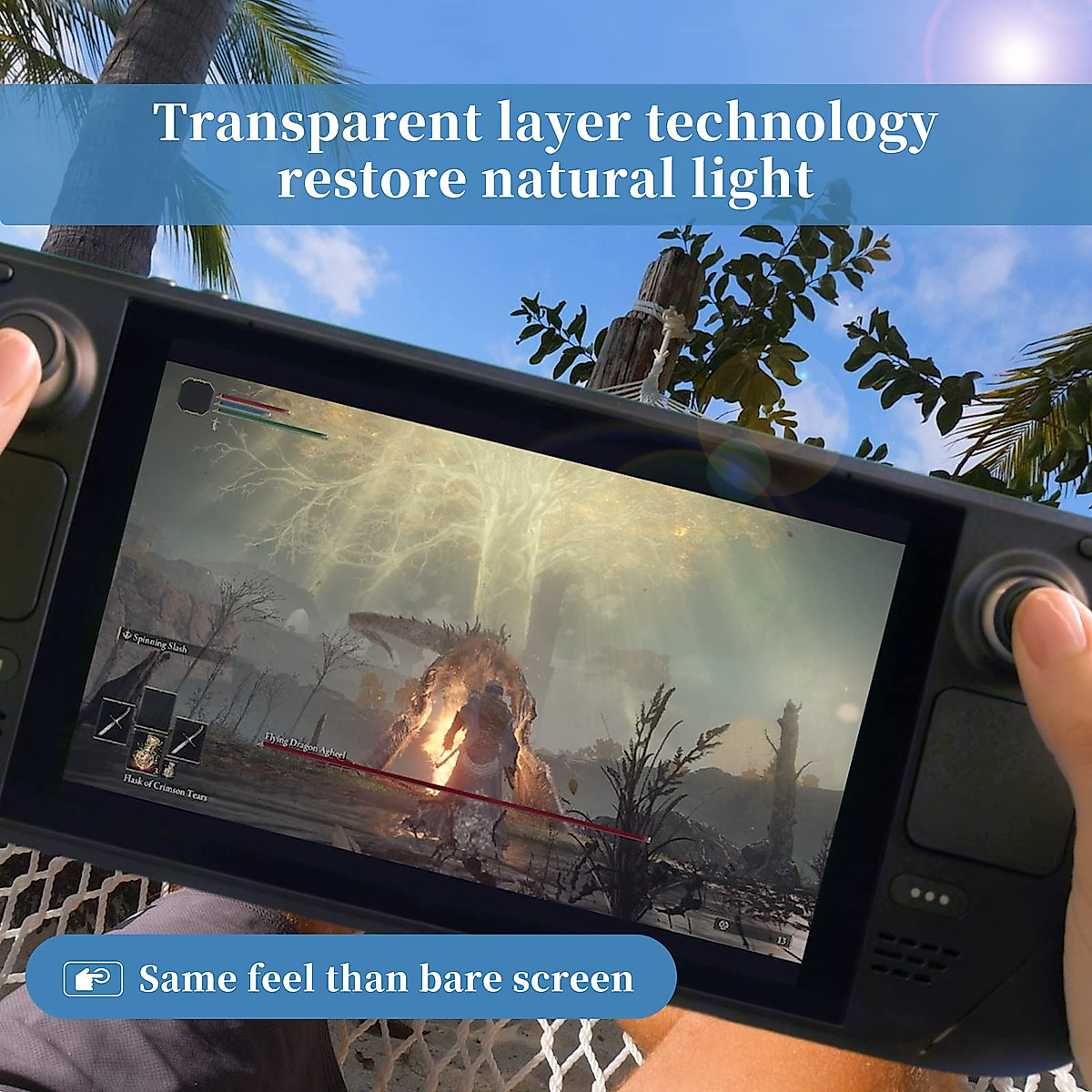 MAEXUS Steam Deck Screen Protector, Tempered Glass Screen Protector Compatible with Steam Deck, Screen Protector Designed for Steam Deck Anti-Fingerprint Bubble-Free (3 Pack)