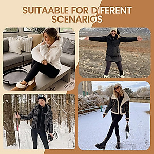 Happy.angel 2 Pack Fleece Lined Leggings Women, Thermal Warm Black Winter Workout Yoga Leggings