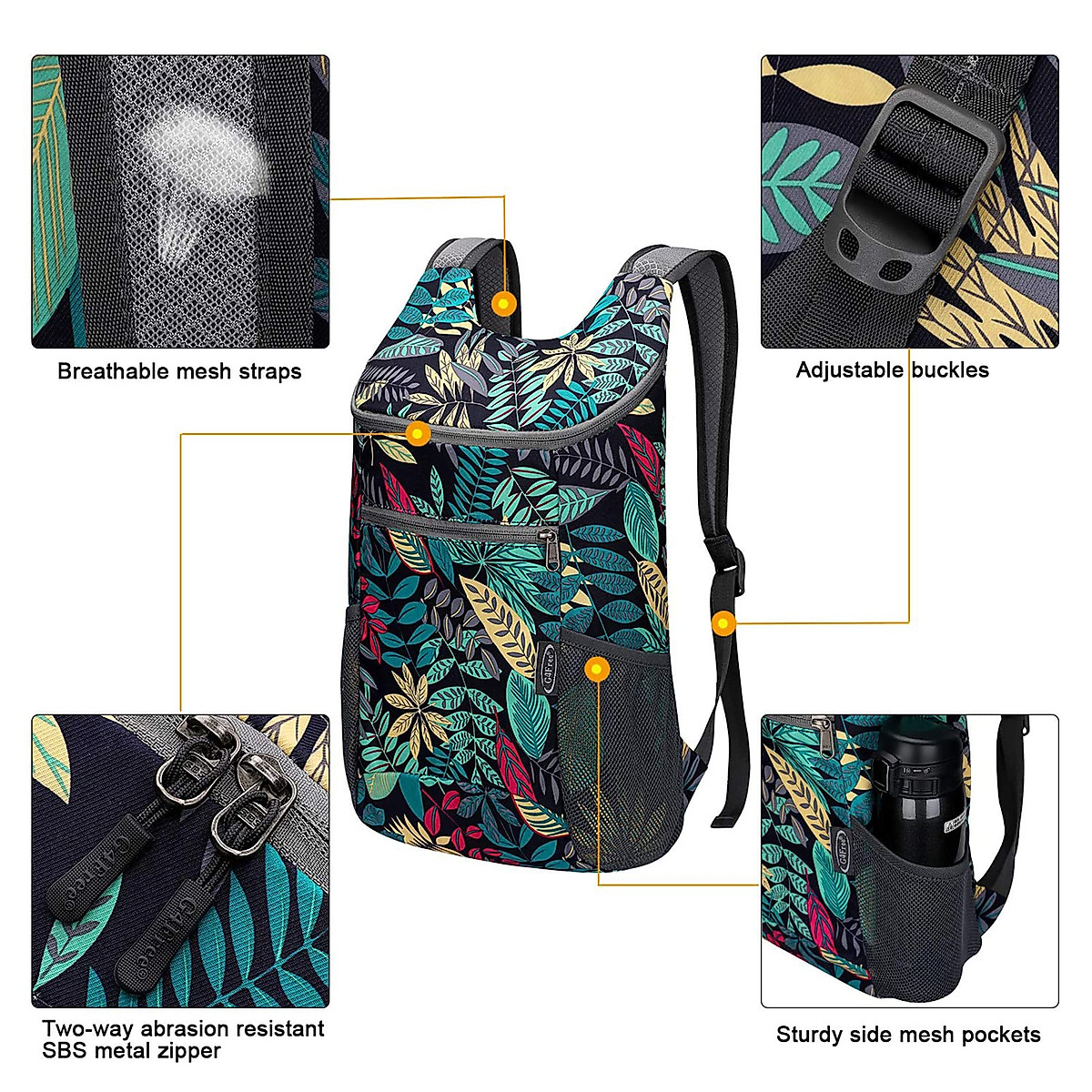 G4Free Lightweight Packable Hiking Backpack for Men Women Small Hiking Daypacks Foldable Shoulder Pack Casual Outdoor Bag 11L