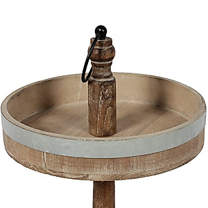 SOFE 3 Tier Tray Wood for Spring Easter Decor, Distressed Brown Farmhouse Tiered Tray Stand, Rustic Tiered Serving Tray, Three Tiered Tray Decor Items for Coffee Bar, Kitchen Counter, Party, Table