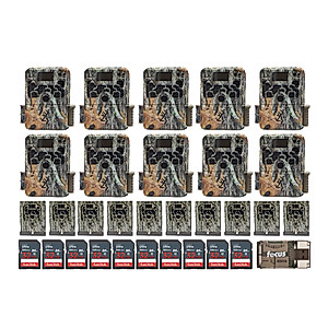 Browning Trail Cameras Strike Force Extreme 16MP Game Camera (10-Pack) Bundle with Security Box (10-Pack), 32GB SD Card and Card Reader (10-Pack) (31 Items)