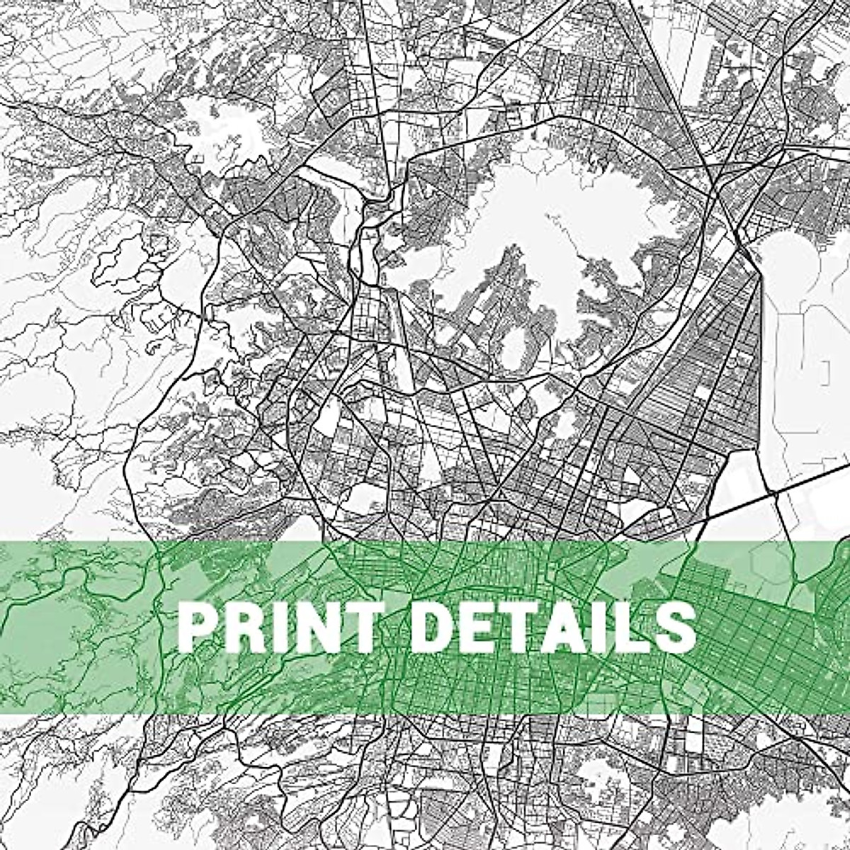 Dear Mapper Mexico City View Abstract Road Modern Map Art Minimalist Painting Black and White Canvas Line Art Print Poster Art Print Poster Home Decor (Set of 3 Unframed) (12x16inch)