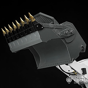 LESU 1/14 Hydraulic RC Crawler Loader RTR LR636 Electric Construction Vehicles Model Pl18Ev Lite Openable Bucket Rear Hook Painted White