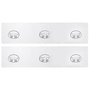 Conworld 2 Packs Shower Caddy Adhesive Replacement, Strong Sticky Heavy-duty Wall Adhesives Nail Free Transparent Adhesive Pad, Adhesives Hook for Shower Caddy, Kitchen Racks, Bathroom Storage Shelves