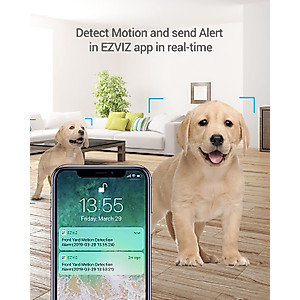 EZVIZ 2K+ Indoor Security Camera, WiFi, 360° Coverage, Night Vision, Auto Motion Tracking, Pet Baby Monitor, Two Way Talk, Compatible with Alexa (CP1 2K+)