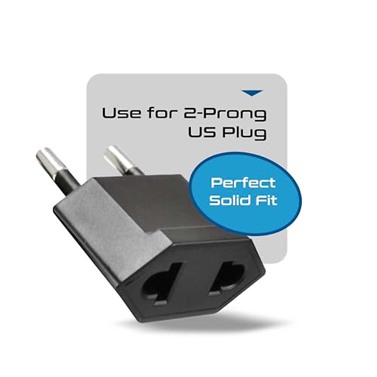 Ceptics USA, Canada to European Plug Adapter - Type C Adapter compatible in Europe, Canada to European travel plug adapter Ideal for Phones, Camera & more - CE Certified - RoHS Compliant - 6 Pack