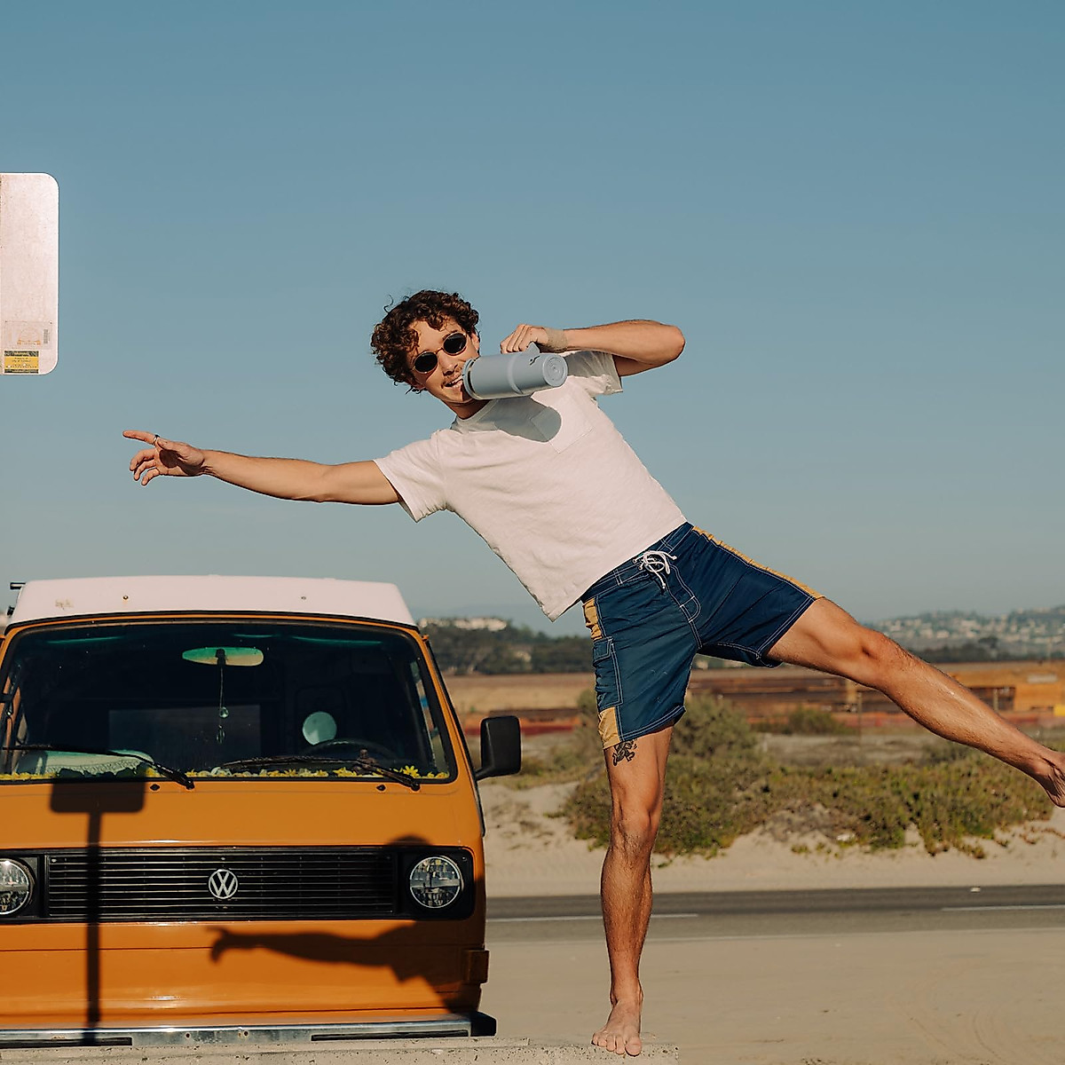 Konokyo 30 oz Tumbler with Handle and 2 Straws,2 in 1 Lid Insulated Water Bottle Stainless Steel Travel Coffee Mug,Blue Haze