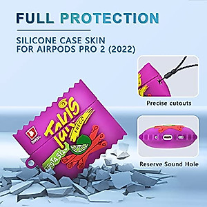 2Pack Food Case for Airpods Pro 2 Case Cover, Silicone 3D Cartoon Fashion Fun Cute Airpod Pro 2nd Generation Case Cover for Girl Boys Teens (Purple Potato Chips & Sport Water)