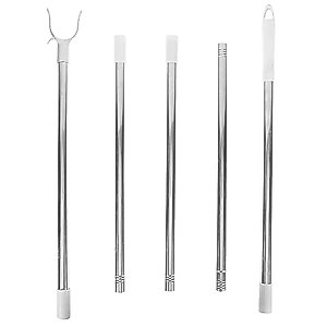 Cabilock Telescoping Pole Metal Clothesline Props Retractable Clothes Rods Dressing Sticks Clothes Drying Pole Outdoor Coat Hanger for Drying Dressing Hanging Retractable Clothesline