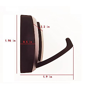 2 pcs Folding Wall Hooks Towel Hanger Coat Clothing Holder for Bathroom Bedroom (Black&Gold)