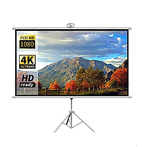FMOGE 2 in 1 Portable Projector Screen, Fast-Folding 2.3Gain Projector Screen with Tripod Stand, for Home Theater Cinema Projector Screen, 60 Inches,16:9