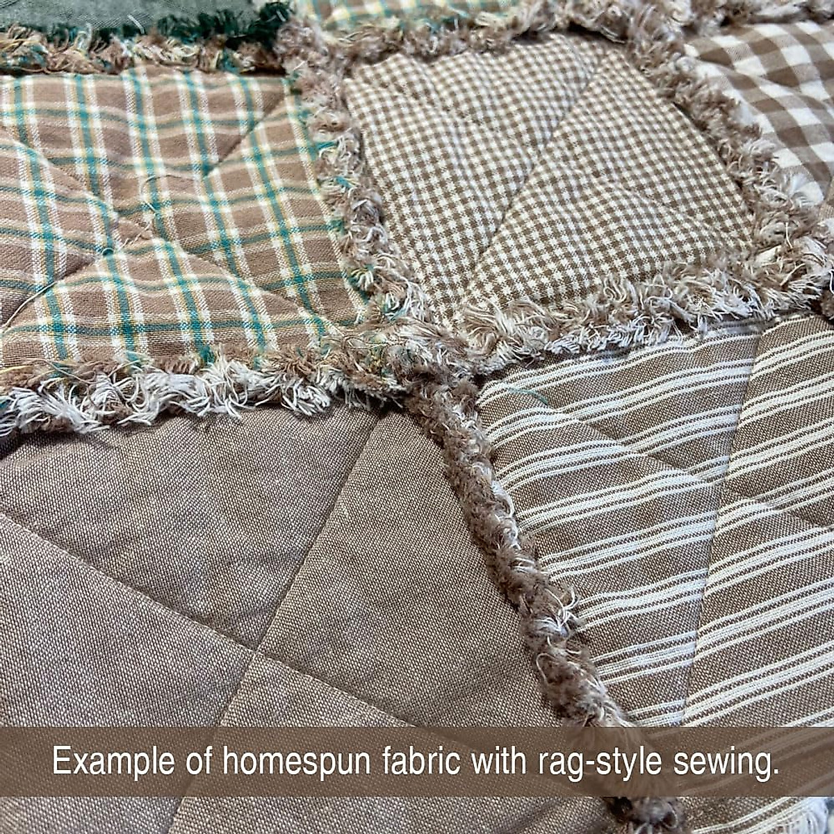 Oatmeal Farmcloth 100% Cotton Solid Greige Neutral Homespun Fabric by JCS - Sold by The Yard