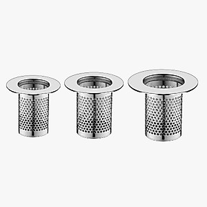 CNSZNAT Hair Catcher Shower Drain, Bathtub Drain Cover, Deep Stainless Steel Sink Strainer for Bathroom Sink Bathtub Shower Floor Drain, Fit Hole Size from 1.25" to 2.17"(3-Pack)