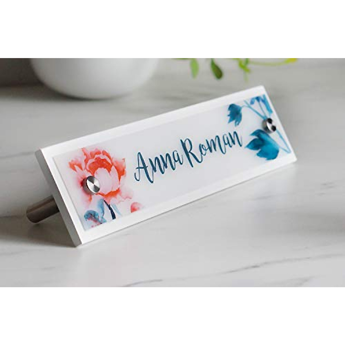 Desk Name Plate Plaque Personalized with your Name and Title 10 x 2.5 in