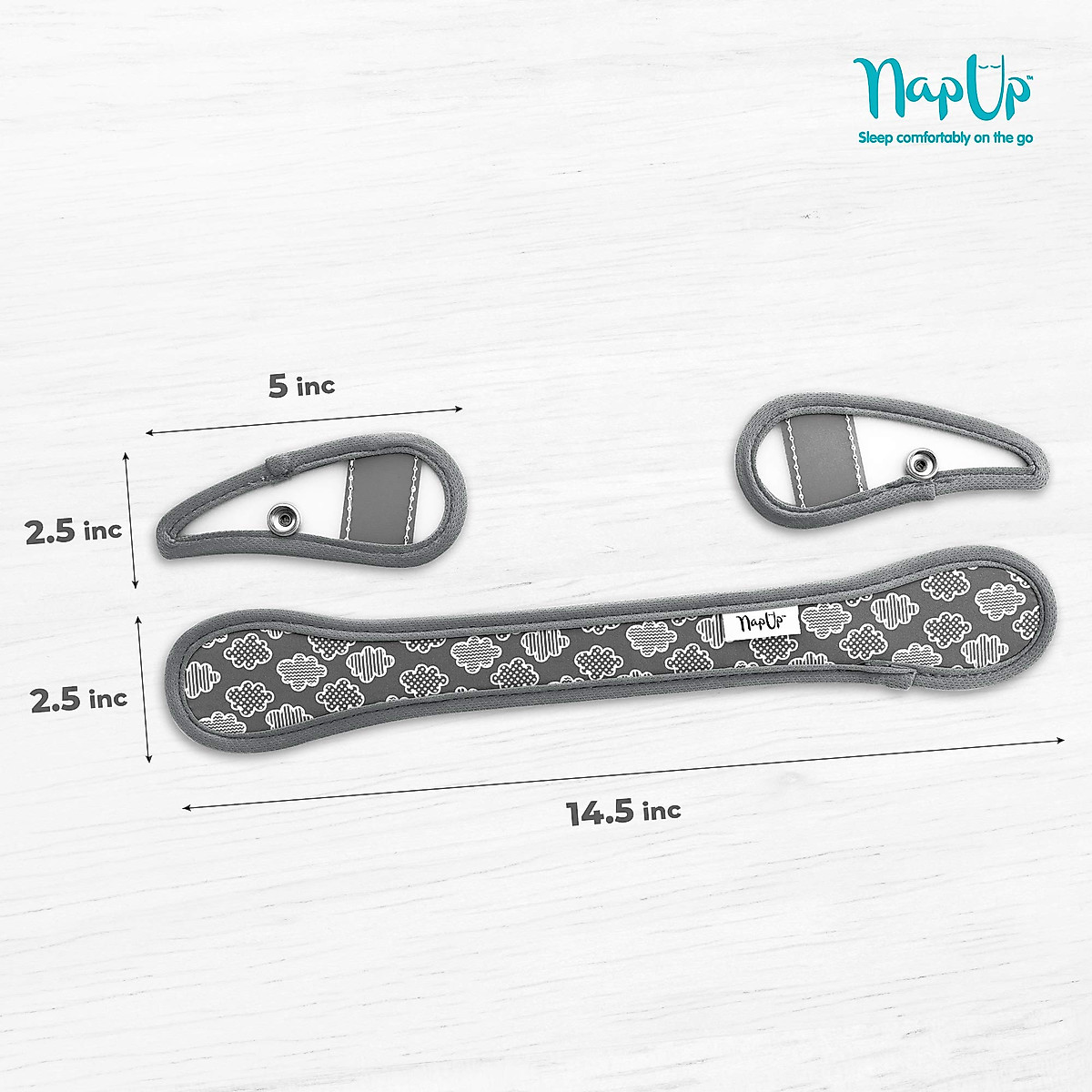 Car Seat Pillow Color Variation- Travel Head Support Additional Accessory (Grey)