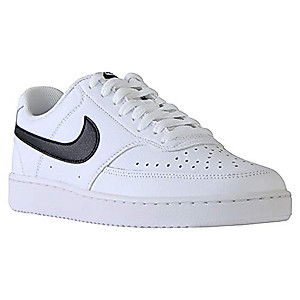Nike Men's Court Vision Low Sneaker, White/Blackwhite, 13.5