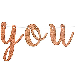 Drop Your Panties Banner - Bachelorette Banner - Lingerie Shower Banner, Wedding/Bachelorette/Birthday Party Decorations Rose Gold Glitter.