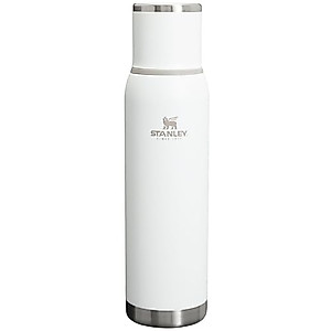 Stanley Adventure-to-Go Vacuum Bottle 1.4 qt | Wide Mouth with Leakproof Cup Lid | Keep Drinks Hot or Cold | Packable for Travel | Insulated Stainless Steel Thermos | BPA-Free | Frost