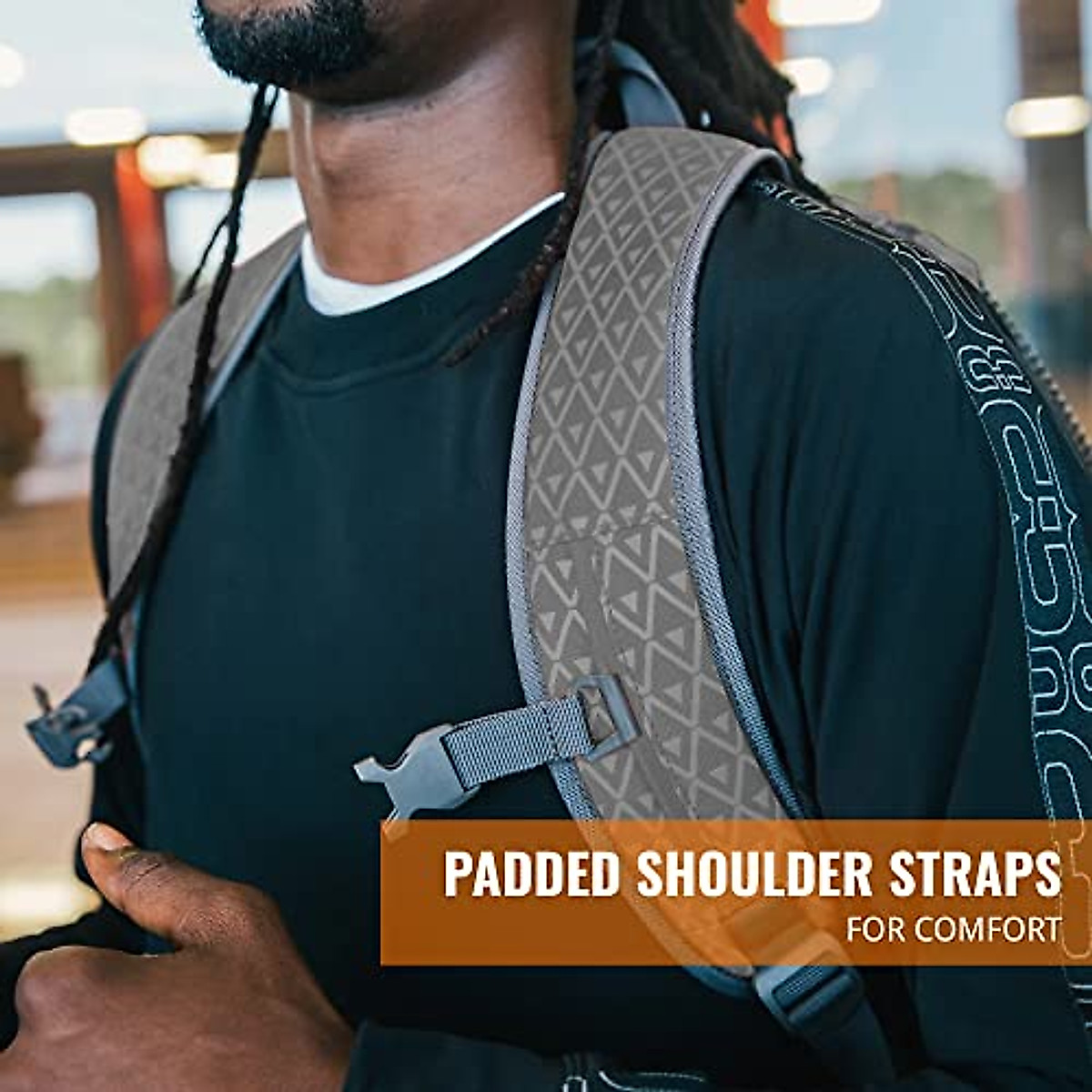 POINT3 Basketball Backpack Road Trip 2.0, Bag with Drawstring for Soccer, Volleyball & More, Compartments for Shoes, Water, & Clothes, Water Resistant Equipment Bag, Unisex Sports Backpack - Grey