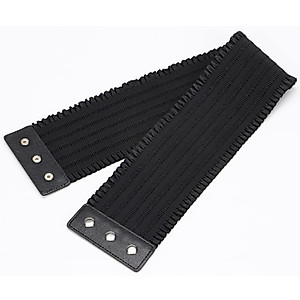 ALAIX Women's Wide Belt Stretchy Dress Belts Elastic Snap-Button Corset Belts for Women Waist Belt Waistband