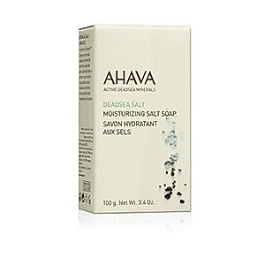 AHAVA Moisturizing Dead Sea Salt Soap - Face & Body Cleansing Bar to Moisture the Skin, Enriched with Exclusive Mineral Blend of Dead Sea Osmoter & Dead Sea Salt, 3.4 Oz, (Packaging May Vary)