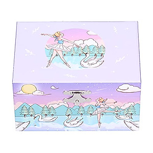 Pinsofy Musical Jewelry Box, Portable Music Storage Box for Organizing Small Daily Items for Kids Girl for Children for Birthday Gift(F Music Box)