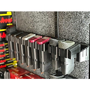 Adoreal Solid ABS Standard Magazine Rack Wall Mount with Storage Shelf, ABS 6 Standard Double Stack Mag Rack Wall Mount