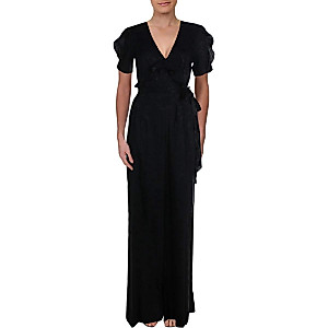 Jill Jill Stuart Women's Floral Jaquard Jumpsuit, Black, 6