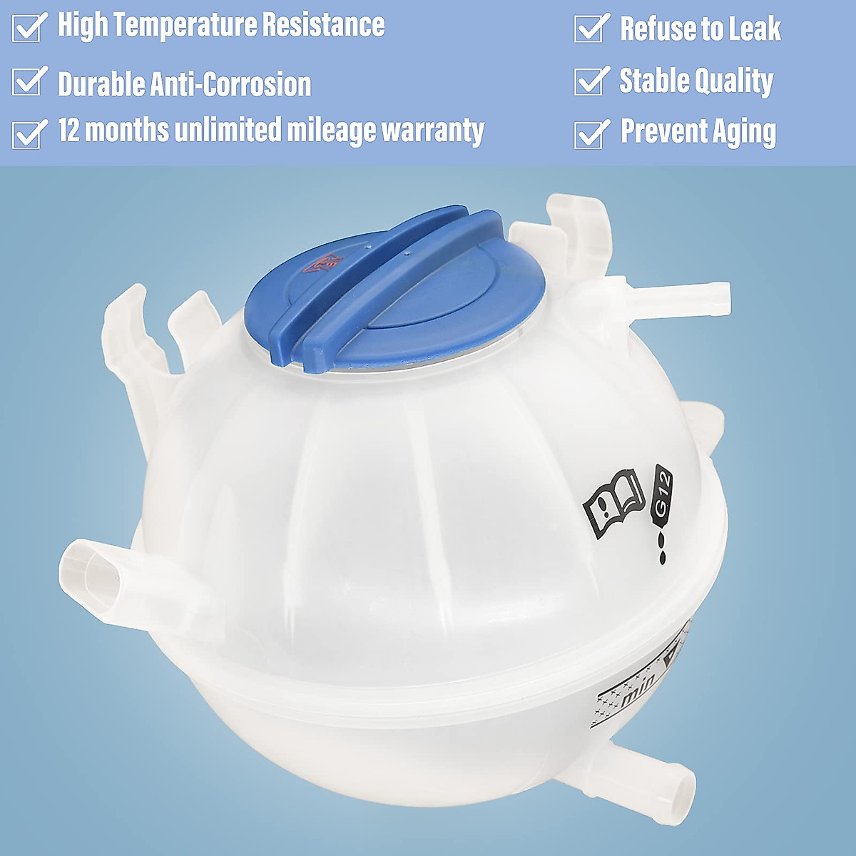 Radiator Coolant Overflow Reservoir Expansion Recovery Tank for VW Jetta Golf Volkswagen Passat Beetle Audi A3 Replaces# 1k0121407a