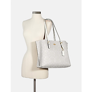 Coach Women's Mollie Tote in Signature Canvas (Chalk - Glacierwhite)