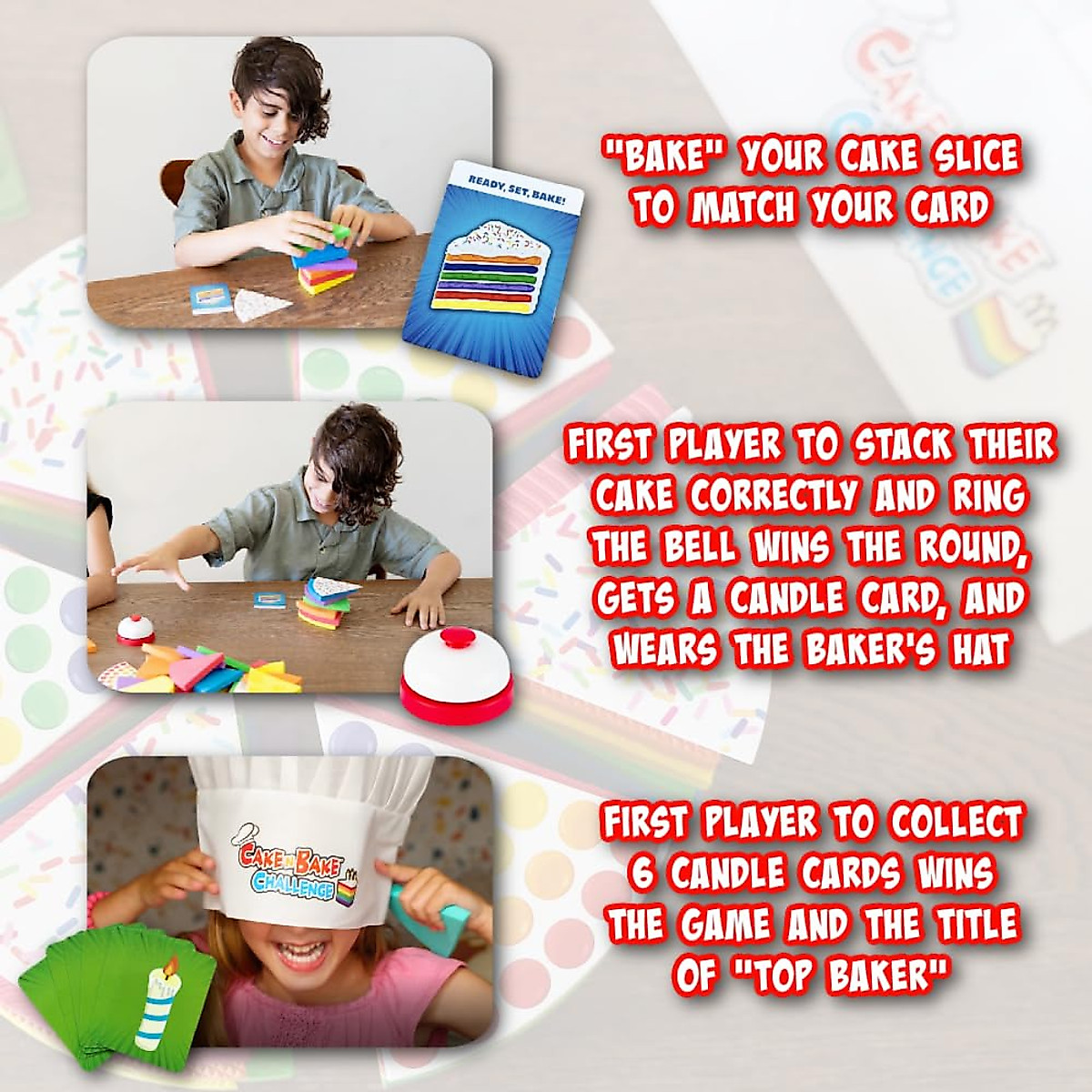 The Eggmazing Egg Decorator Cake-N-Bake Challenge | Kids' Color Matching, Cake Building Board Game for Age 4 & Up (2-6 Players)