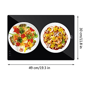 Food and Plate Warming Tray, Electric Dishes Warming Hot Plate Food Warmer with 2 Temperature Control (95°C/120°C) Food Warmer Serving Tray for Party Chafing Dish