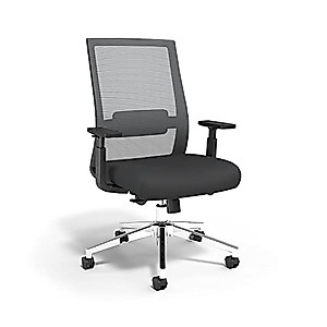 STAPLES Union & Scale 24328573 Marrett Mesh and Fabric Task Chair Black (53249)