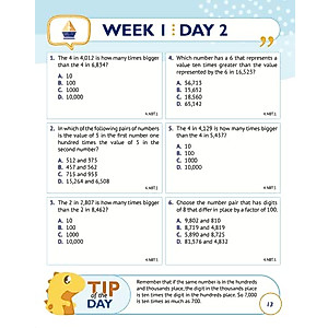4th Grade Common Core Math: Daily Practice Workbook - Part I: Multiple Choice | 1000+ Practice Questions and Video Explanations | Argo Brothers (Next Generation Learning Standards Aligned (NGSS))