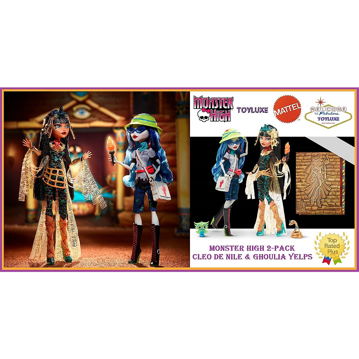 Mattel Monster HIGH Cleo DE NILE & GHOULIA YELPS 2-Pack