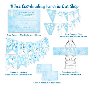 Snow Princess Birthday Banner - Winter Birthday Banner