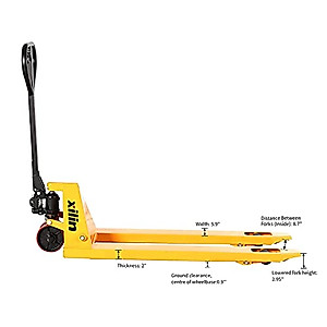 Xilin Full Electric Lithium Pallet Truck Lithium Battery Mini Type Walkie Pallet Truck 48"x27" Fork Size and Manual Pallet Jack 4400Lbs Capacity Mini Pallet Truck -48" L x21 W Forks