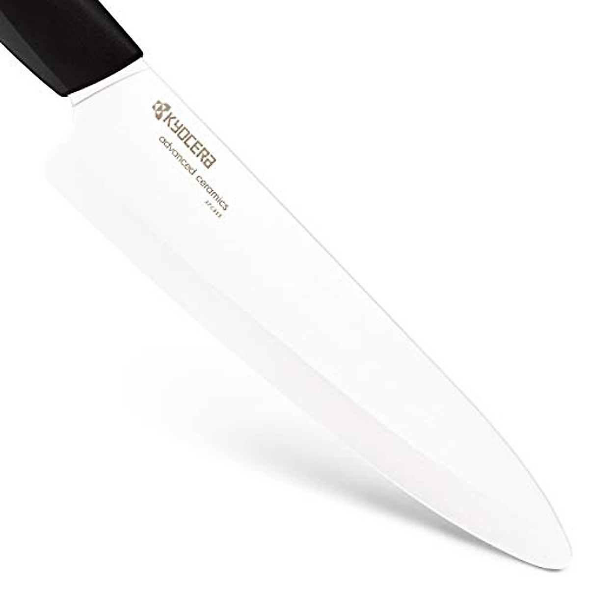 Kyocera's Revolution 4-Piece Knife Set Includes 7" Chef's Santoku, 5.5" Santoku, 4.5" Utility & 3" Paring-Black/White