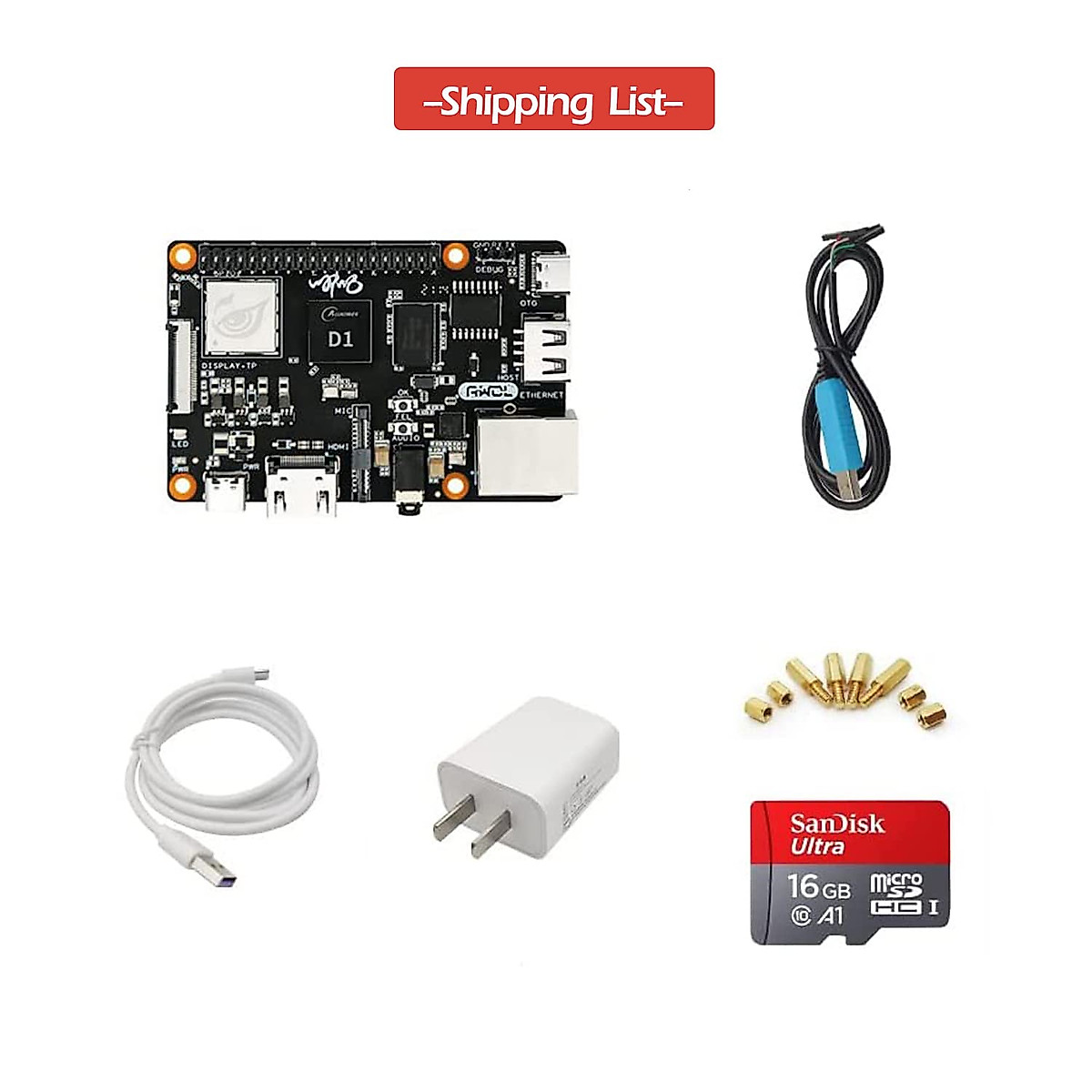 Sipeed Nezha Allwinner D1 64bit RISC-V AIoT Linux Single Board Computer with 2GB DDR3 RAM 256MB Nand Flash Onboard 2.4GHz WiFi4 BT Gigabit Ethernet for lOT Application Support Tina Debian RTOS