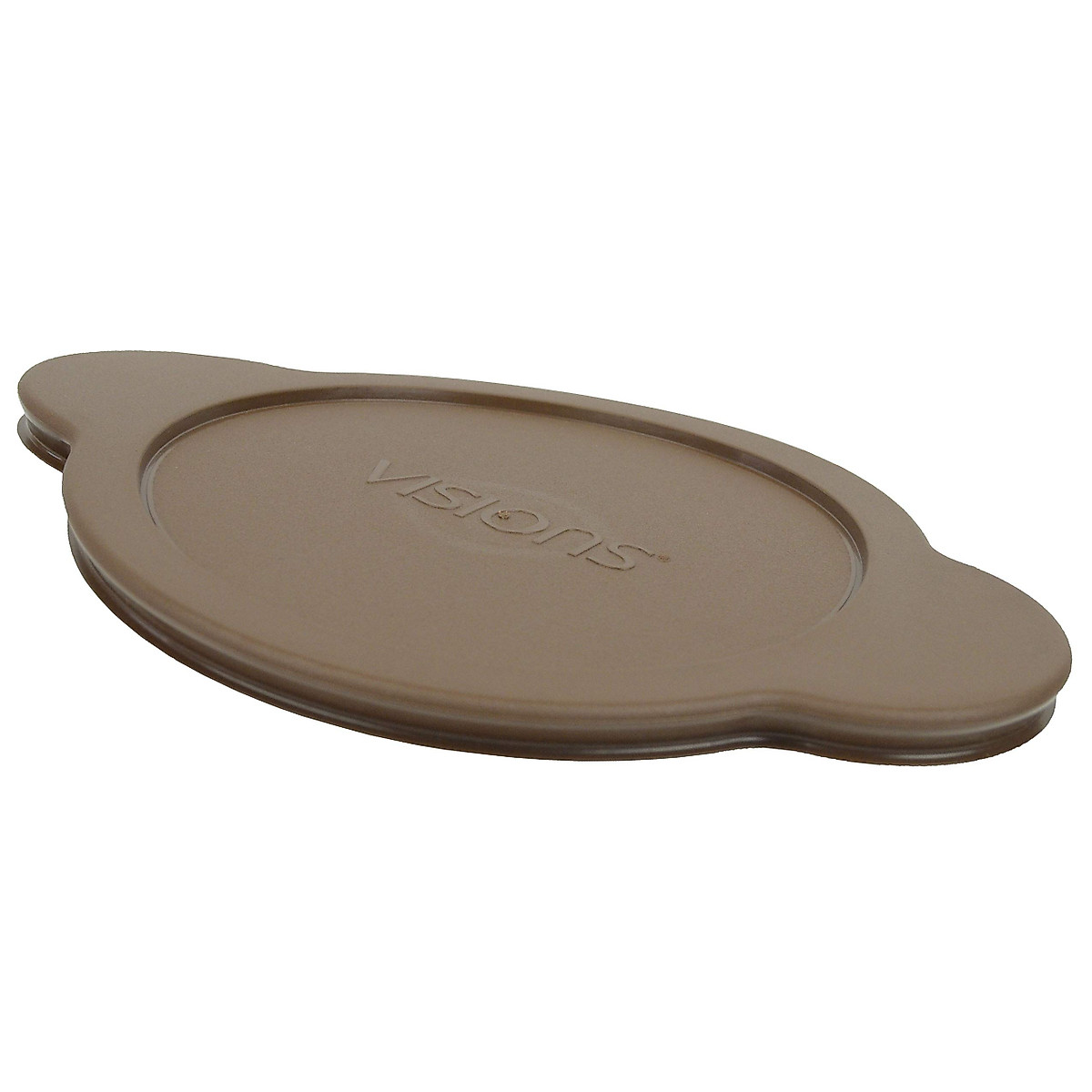 Visions CM8-PC Brown Plastic Lids for Glass Dish (Glass Dish Sold Separately) - 4 Pack