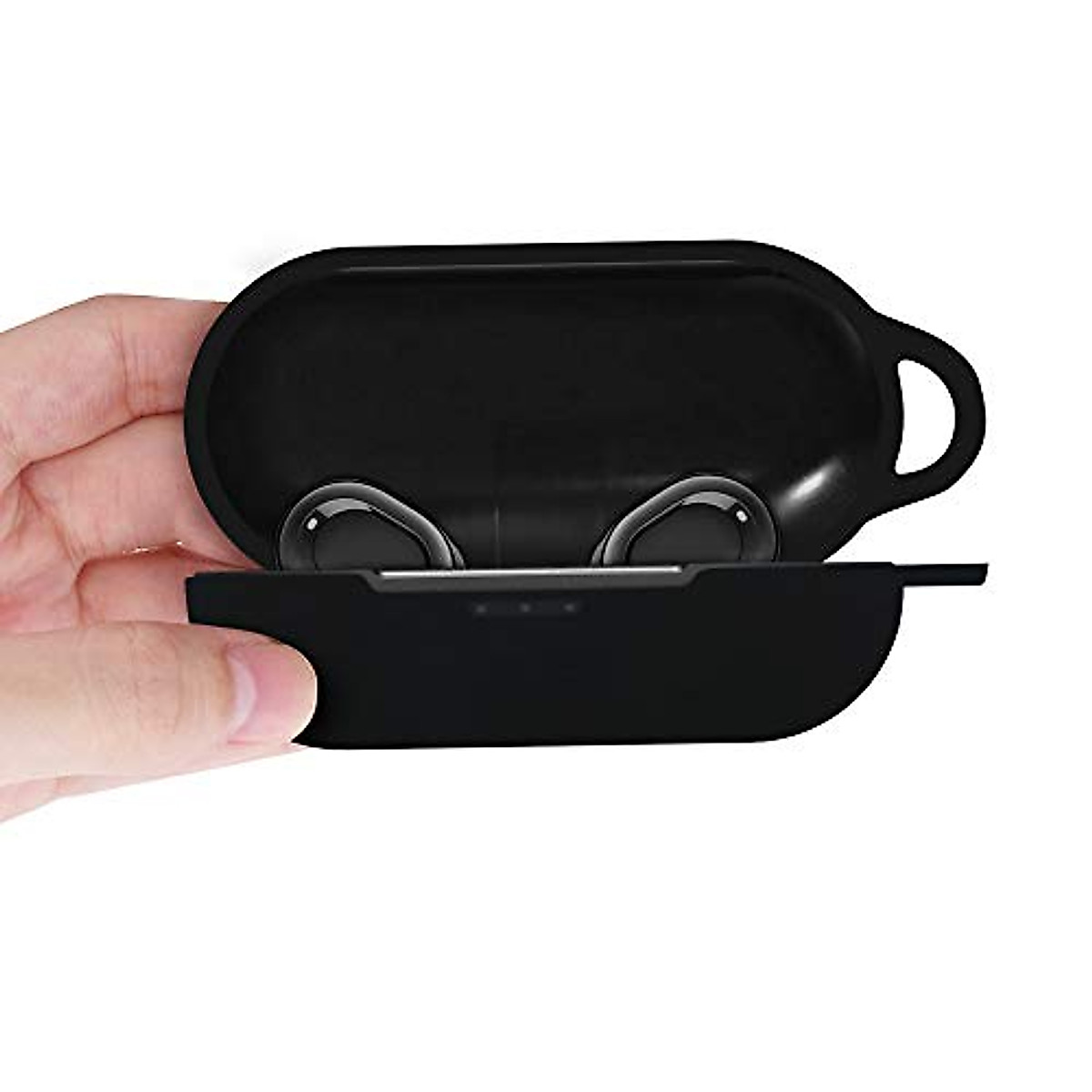 kwmobile Case Compatible with Anker Soundcore Liberty Neo Case - Silicone Cover Holder for Earbuds - Black