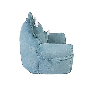 Cuddo Buddies Dinosaur Toddler Chair Plush Character Kids Chair Comfy Pillow Chair for Boys and Girls, 19 in x 20 in x 16 in