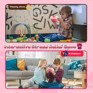 SuperMomo Upgraded Pop Fidget Kids Games Toys 13Pcs Buttons, Handheld Game for Kids 3-8, Fast Push Machine, Bubble Stress Pop Light Up Game, Birthday Gifts for 3-12 Year Old Boys, Girls, Teens - Red