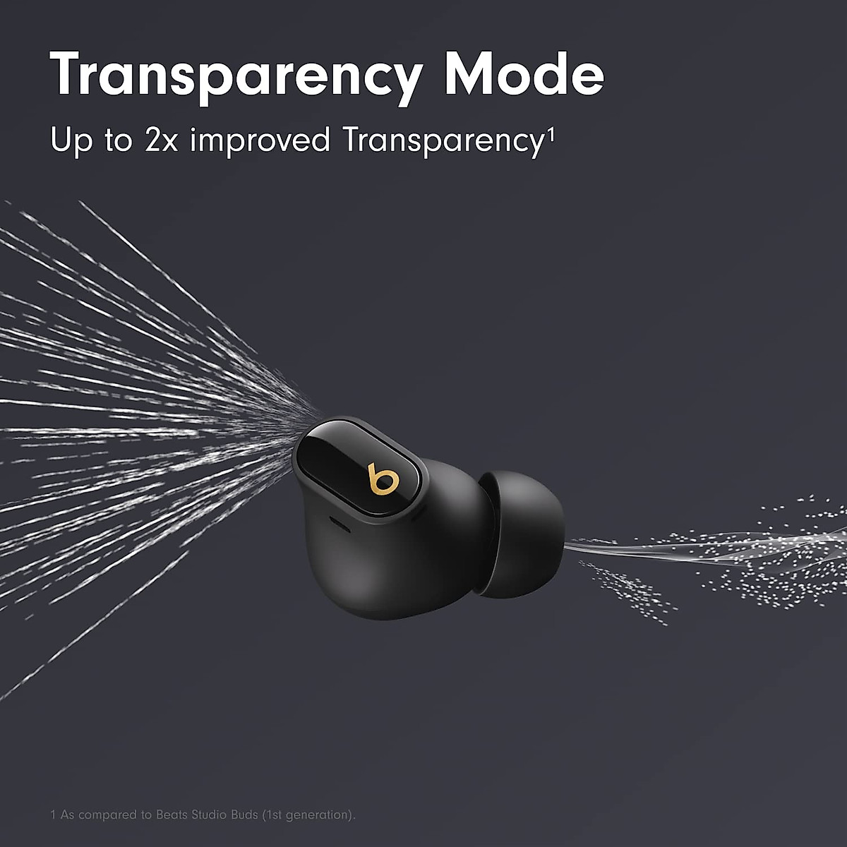 Beats Studio Buds + True Wireless Noise Cancelling Earbuds - Black/Gold (Renewed Premium)