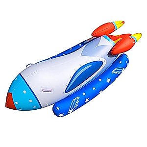 Member's Mark Novelty Rocket Inflatable Ride-On Pool Float 83in X 33in X 25in